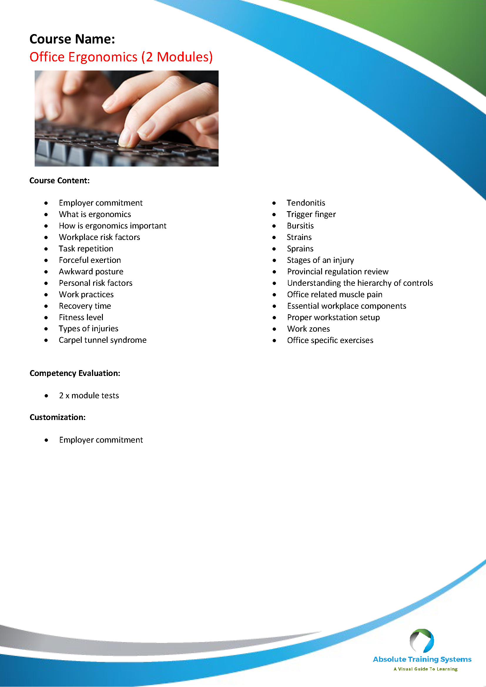 Course Office Ergonomics Ats